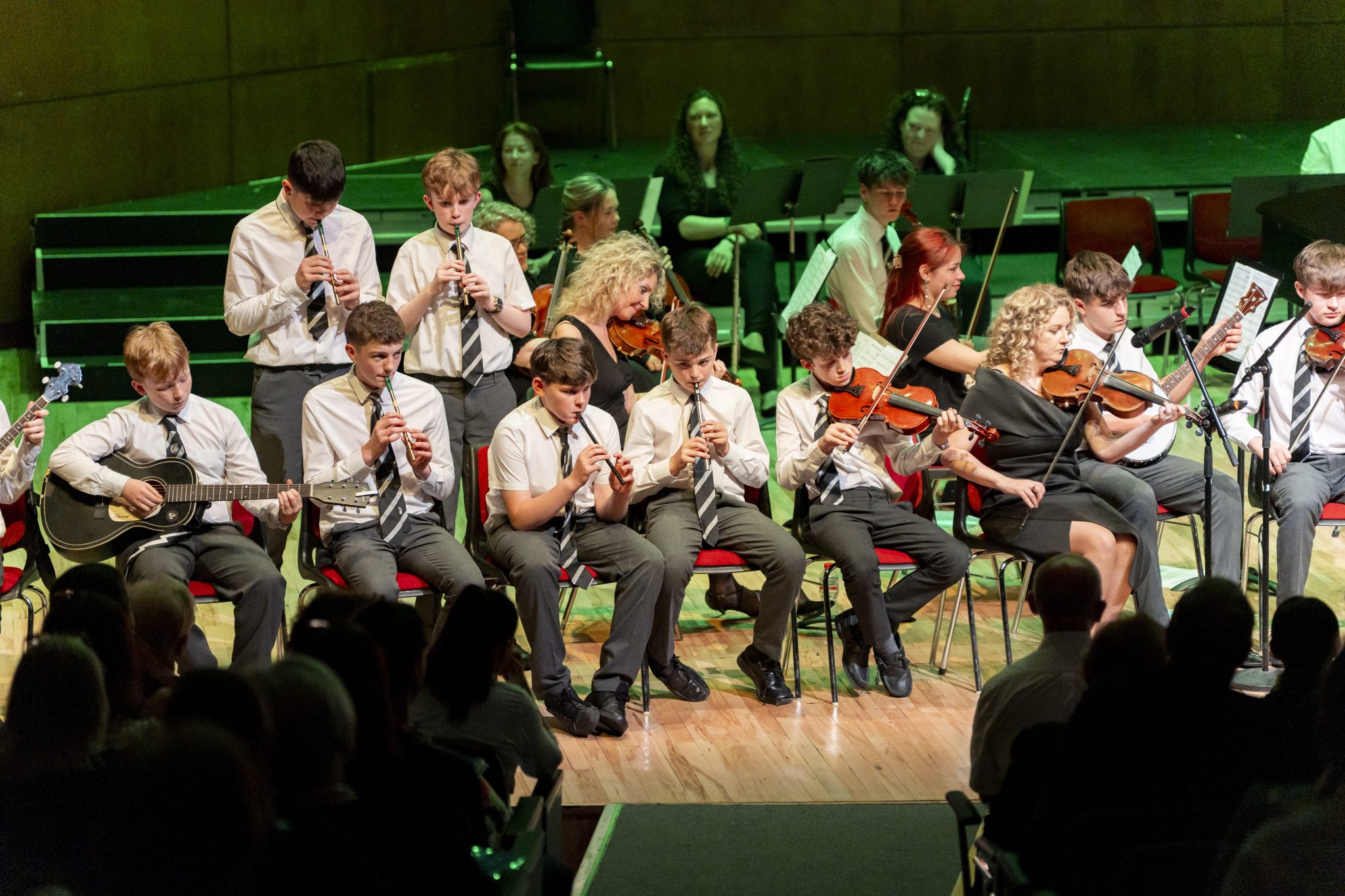 Students take to the stage of the University Concert Hall for the ...